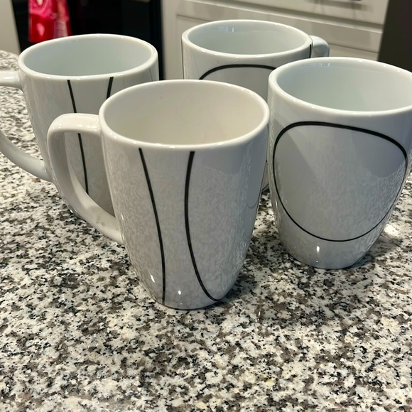 Corelle | Dining | Set 4 Corellecoordinates Porcelain Simple Lines ...